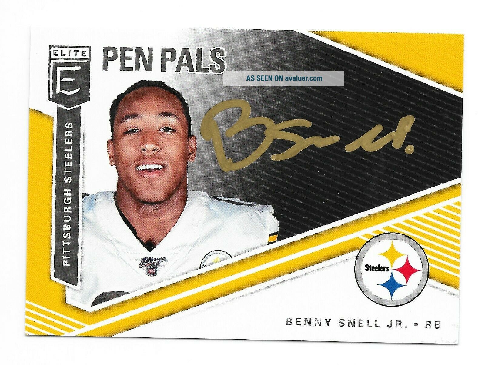 BENNY SNELL JR 2019 Donruss Elite FOTL PEN PALS RC ROOKIE GOLD AUTO ...