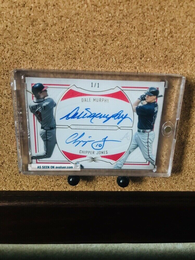 Topps Definitive Chipper Jones Dale Murphy Dual Autograph Red 1/1 ...