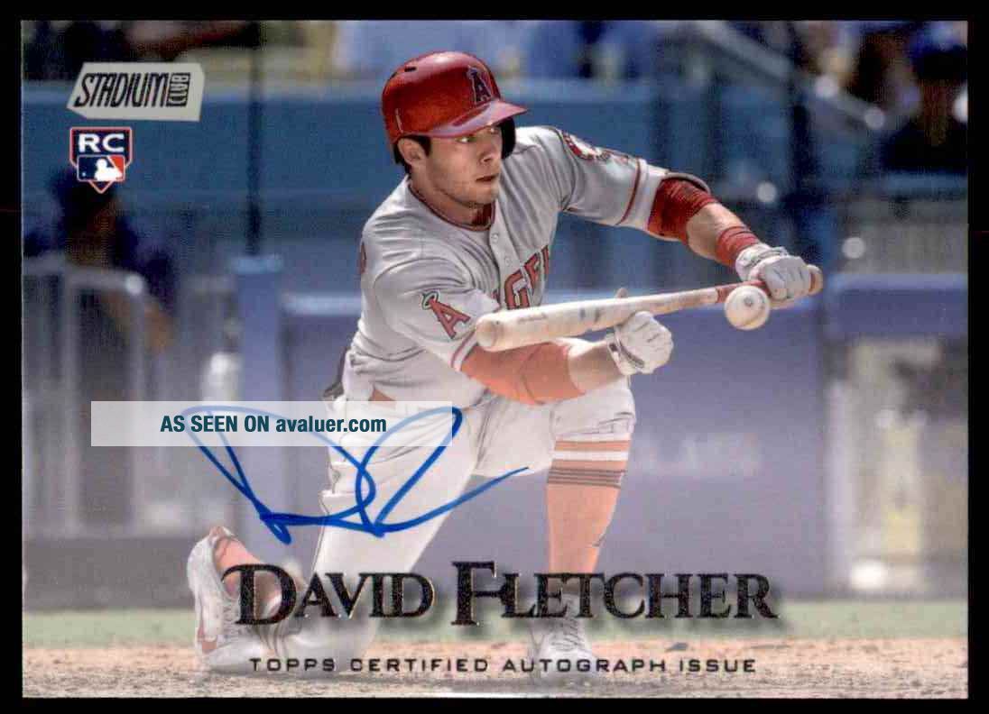 2019 Topps Stadium Club On Card David Fletcher RC Auto Angels | #5876510