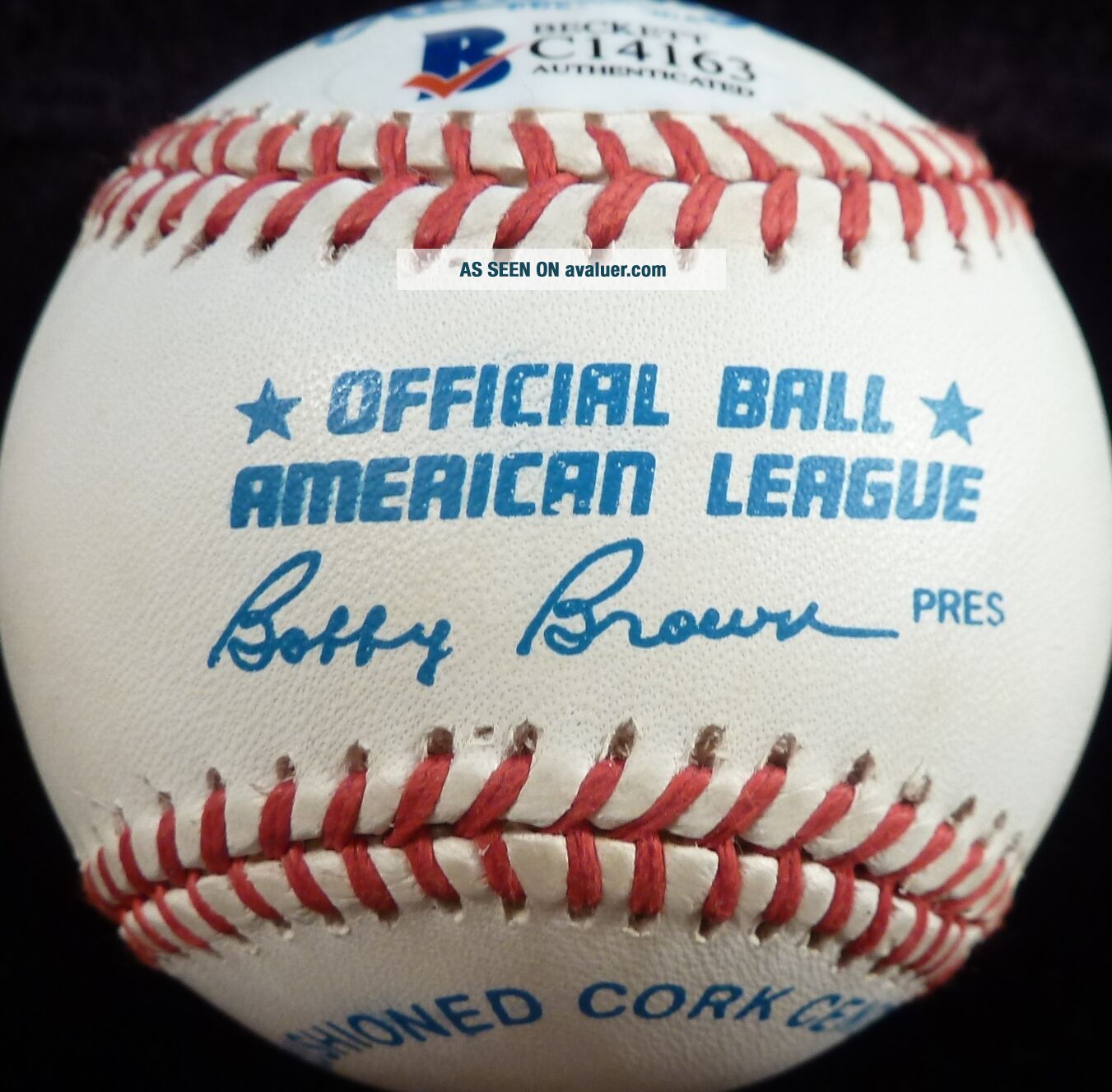 BECKETT - BAS BILL MELTON AUTOGRAPHED - SIGNED AL BOBBY BROWN BASEBALL ...