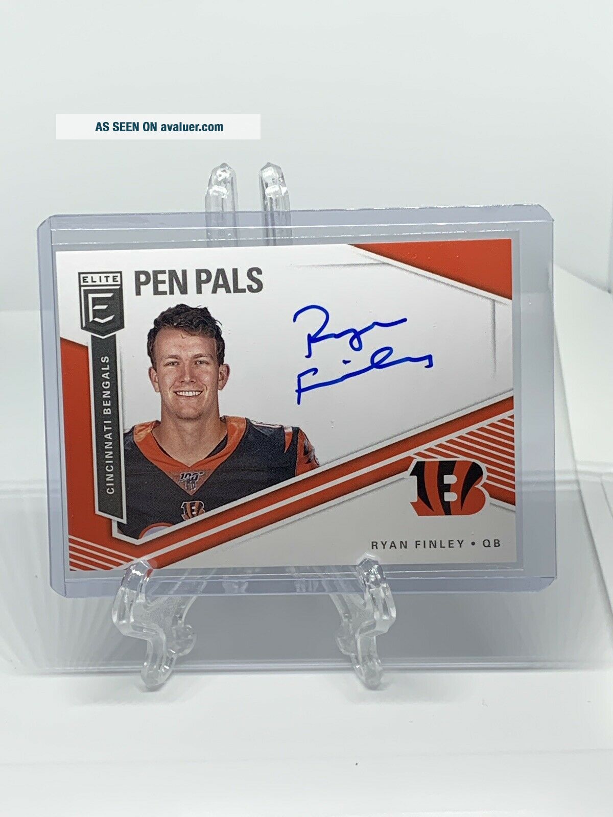Ryan Finley Autograph 2019 Elite Rookie On Card Pen Pals BlueInk Auto ...