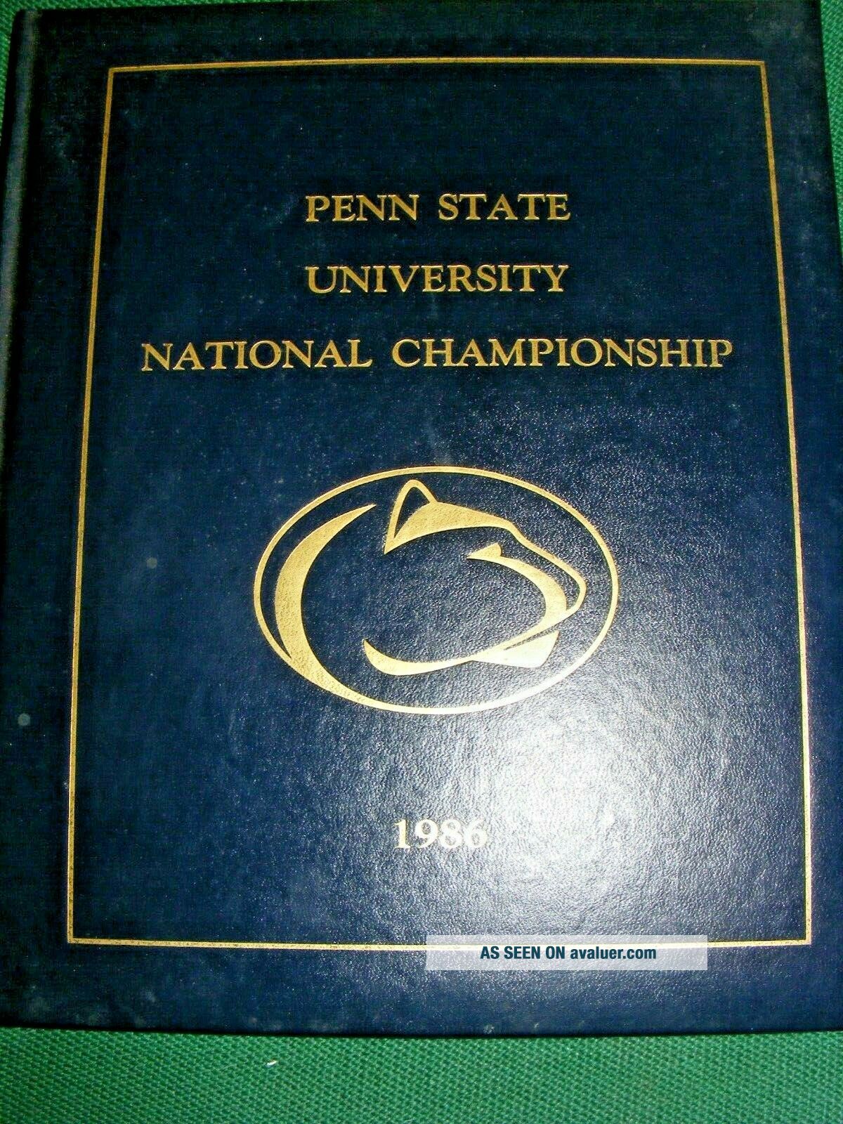 Penn State University 1986 Football National Championship Book UMI ...