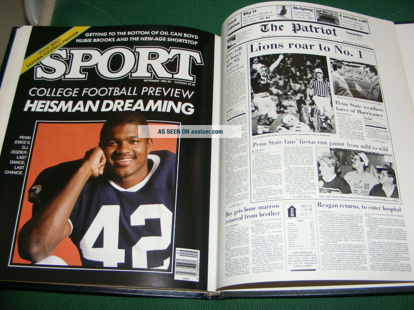 Penn State University 1986 Football National Championship Book UMI ...