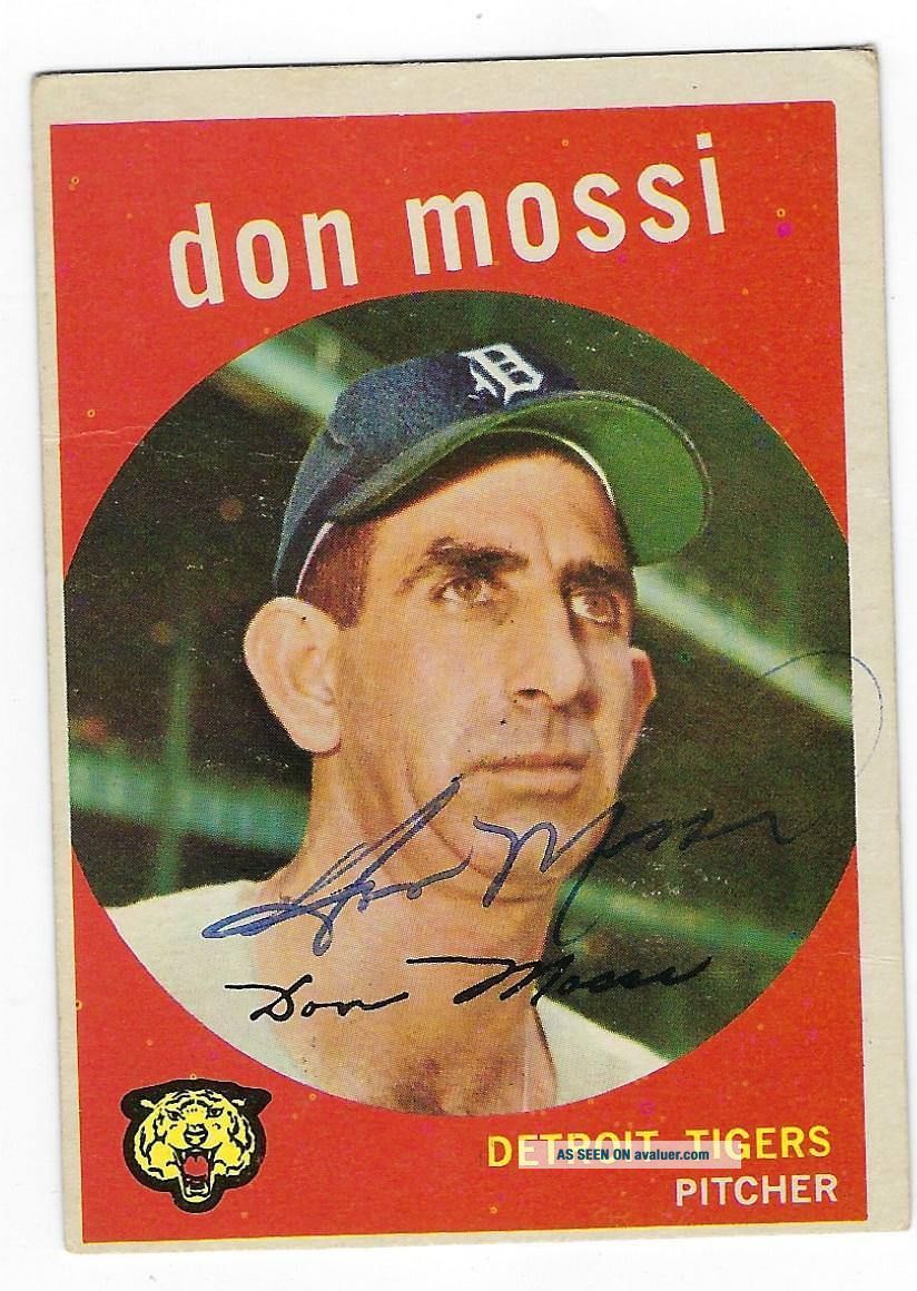 Don Mossi SIGNED 1959 TOPPS Baseball Card - Detroit Tigers | #5992417