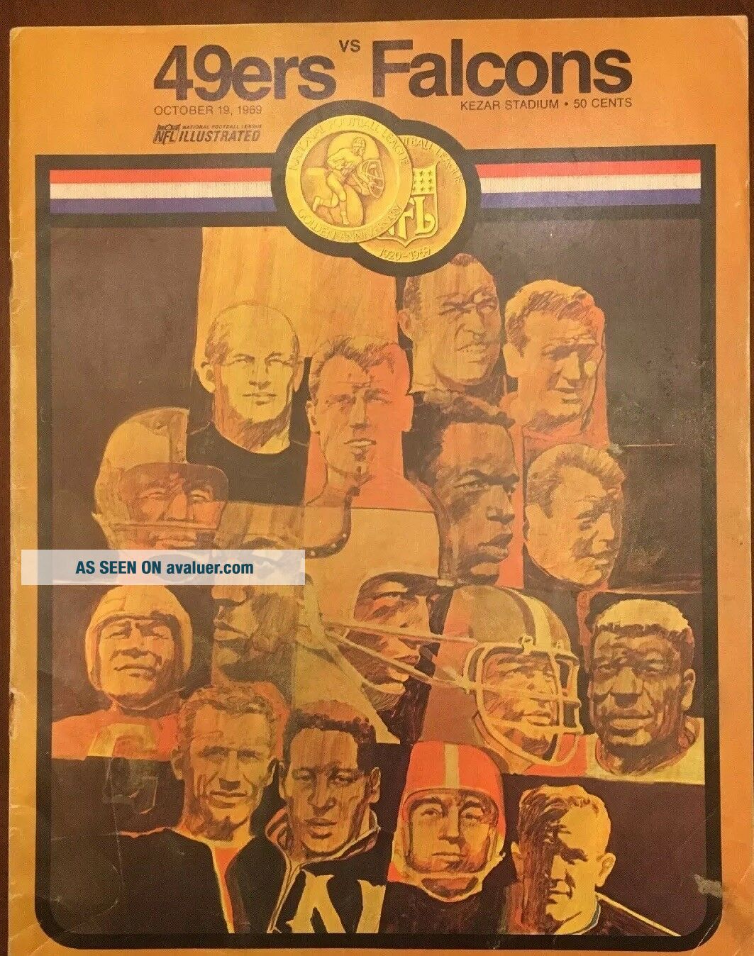 1969 (Oct 19) NFL Football Program, San Francisco 49ers Vs Atlanta ...