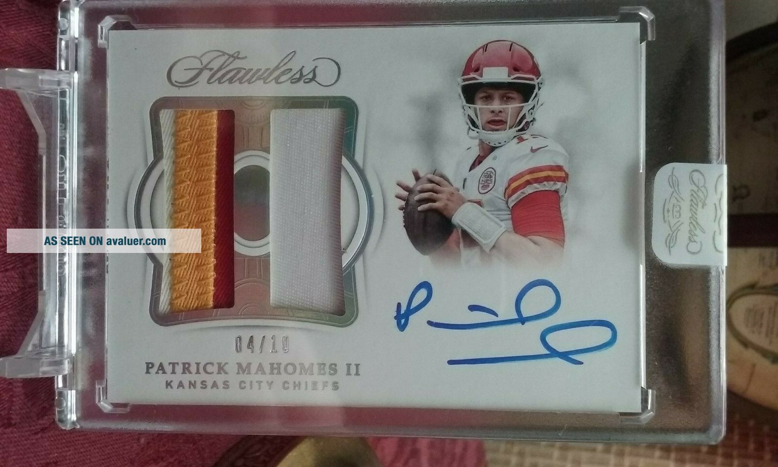 2018 Panini Flawless Patrich Mahomes On Card Auto/Dual Jersey /10 ...