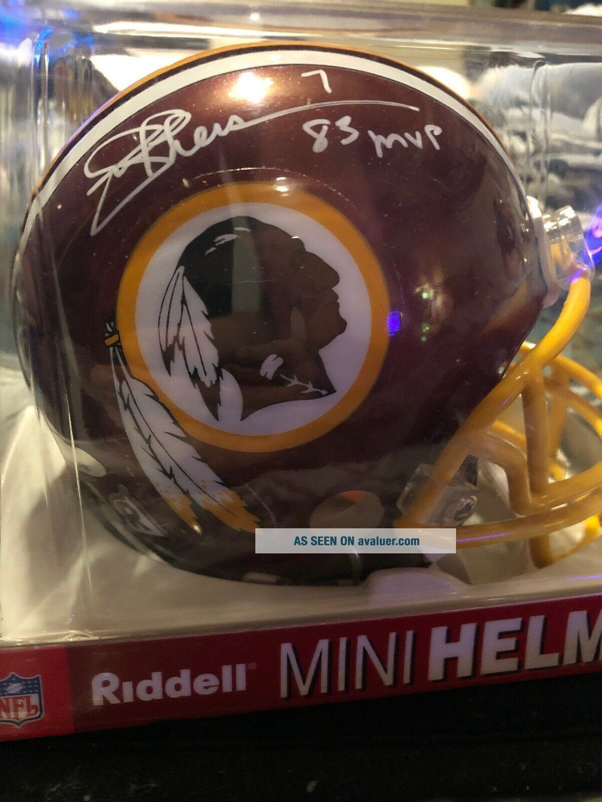 Joe Theismann Autographed Mini Helmet Washington Redskins TS Inscrip“ 7 ...