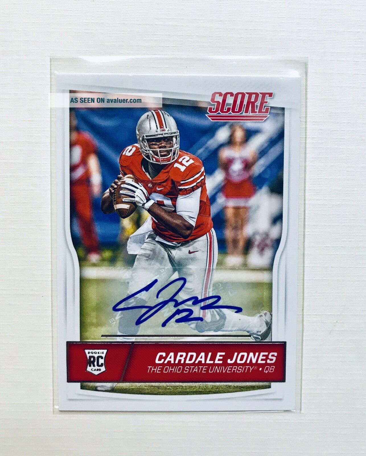 2016 Cardale Jones Autograph Signed Score Card Ohio State Buckeyes ...