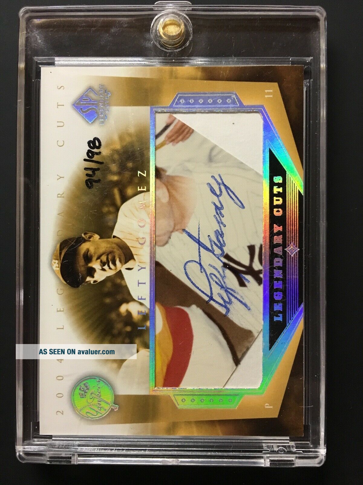 Lefty Gomez Authentic Autograph HOF Auto 2004 Upper Deck SP Legendary ...
