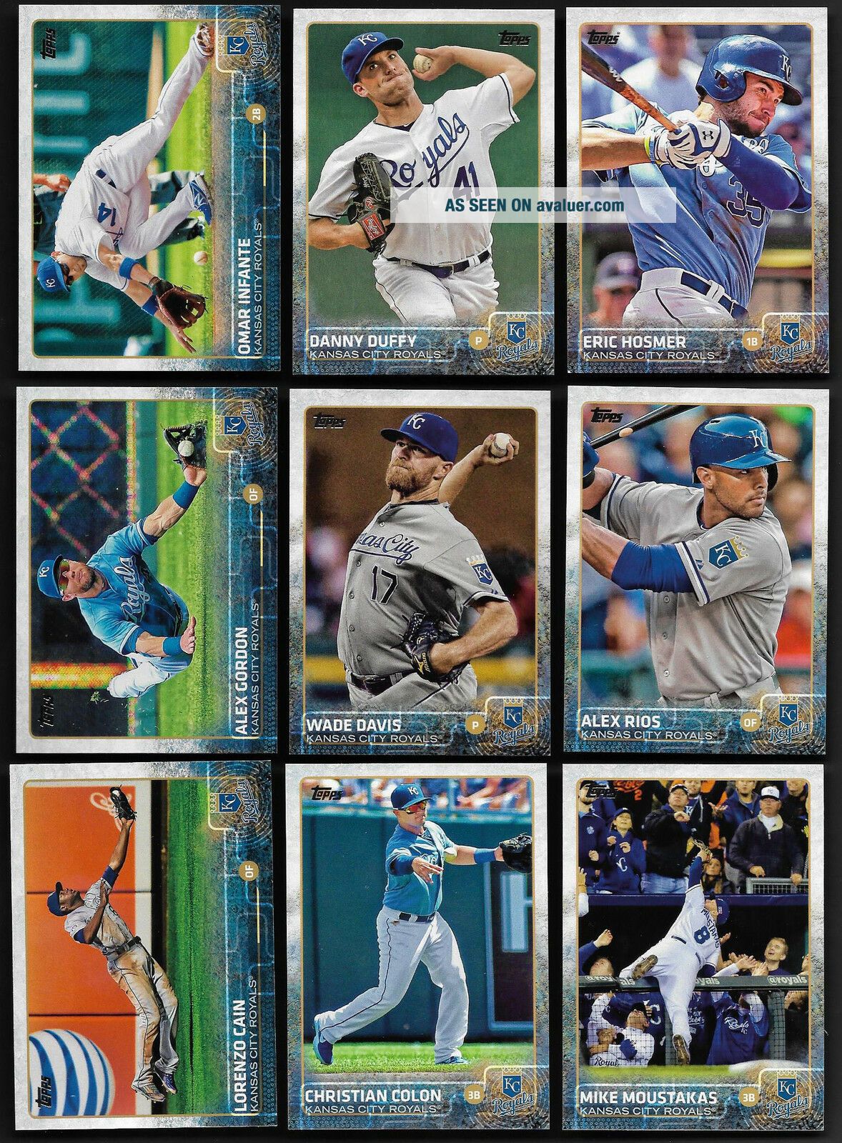 2015 Topps Complete KANSAS CITY ROYALS 22 Card Team Set World Series ...