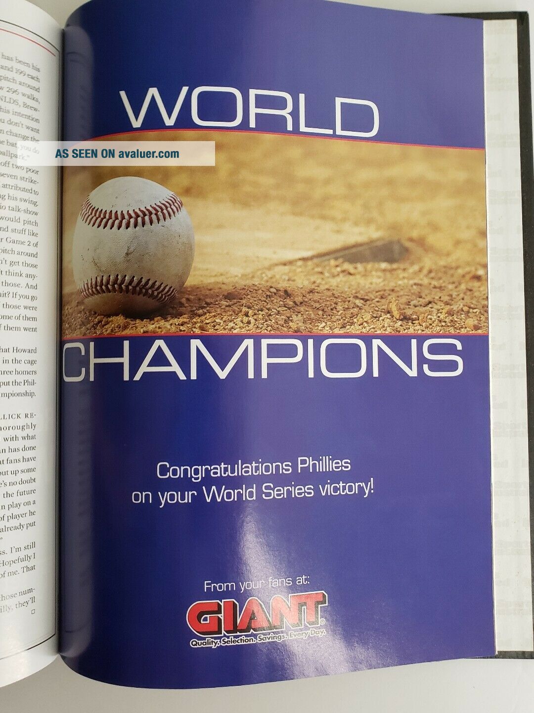 Sports Illustrated Philadelphia Phillies Hard Cover 2008 World Series ...