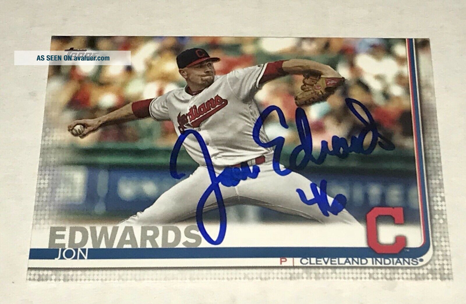 JON EDWARDS SIGNED 2019 Topps Series Two Card Cleveland Indians | #6014409