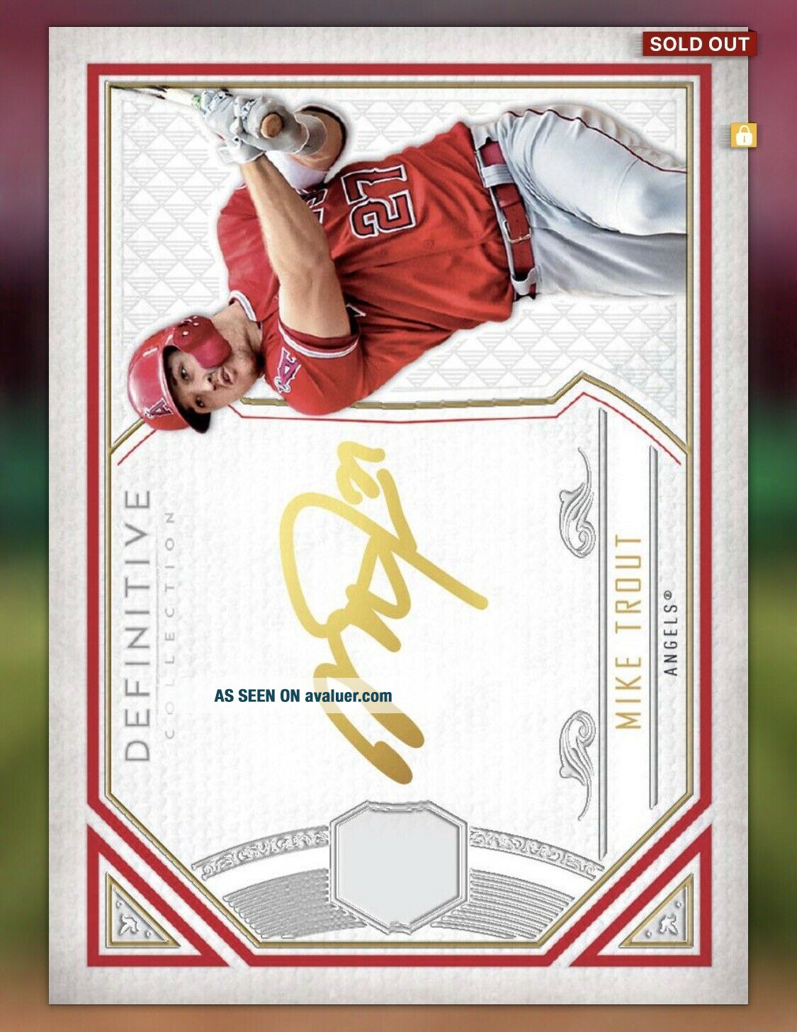2019 Topps Bunt Mike Trout Definitive Red Signature 5cc Legendary ...