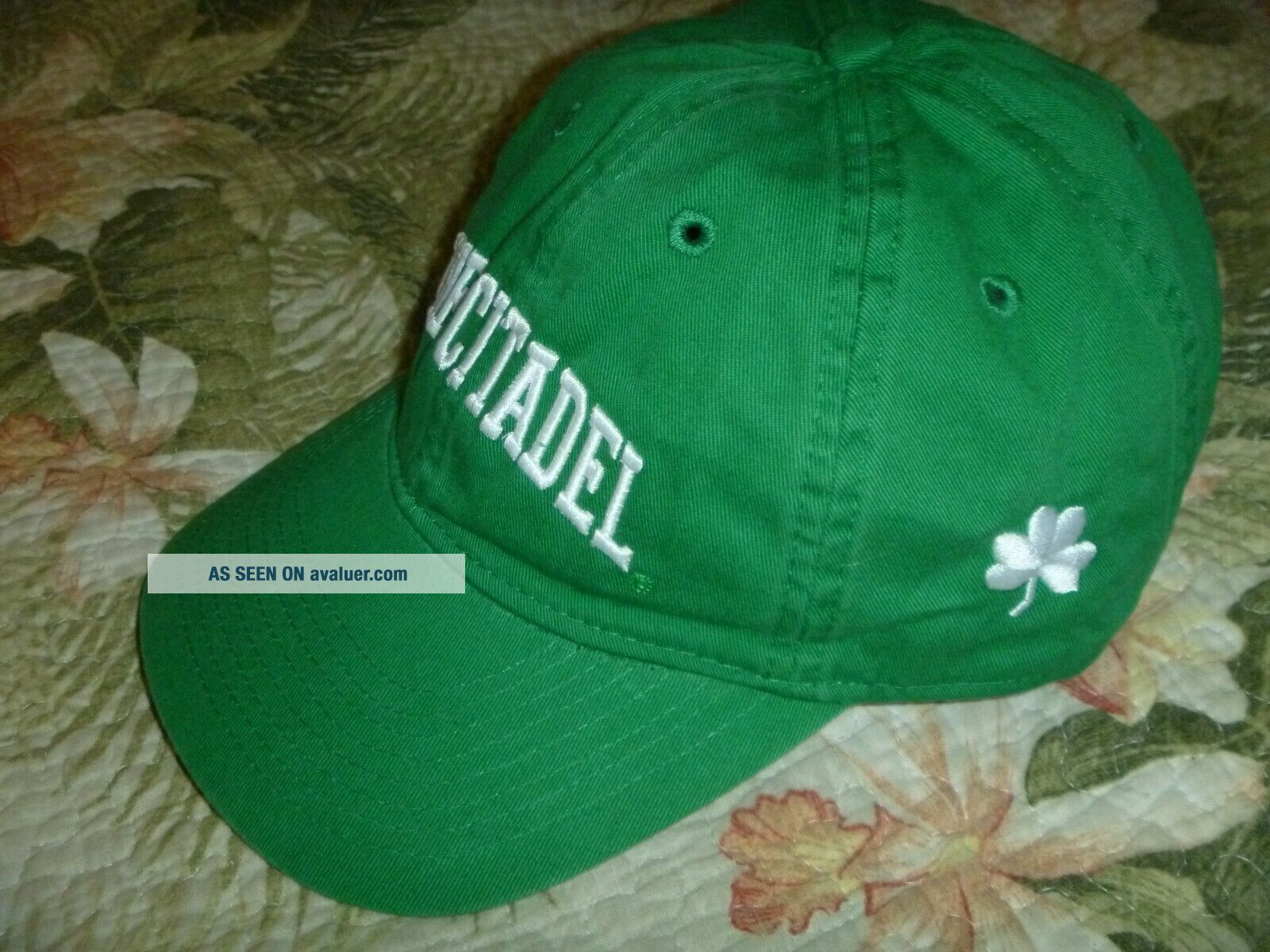 MENS LEGACY THE CITADEL BULLDOGS FOOTBALL BASEBALL CAP HAT GREEN IRISH ...