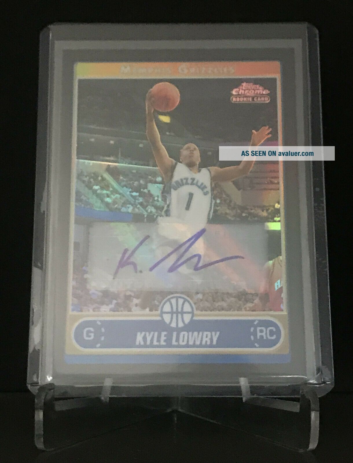 KYLE LOWRY 2006 - 07 Topps Chrome BLACK REFRACTOR AUTO ROOKIE RC SP ...