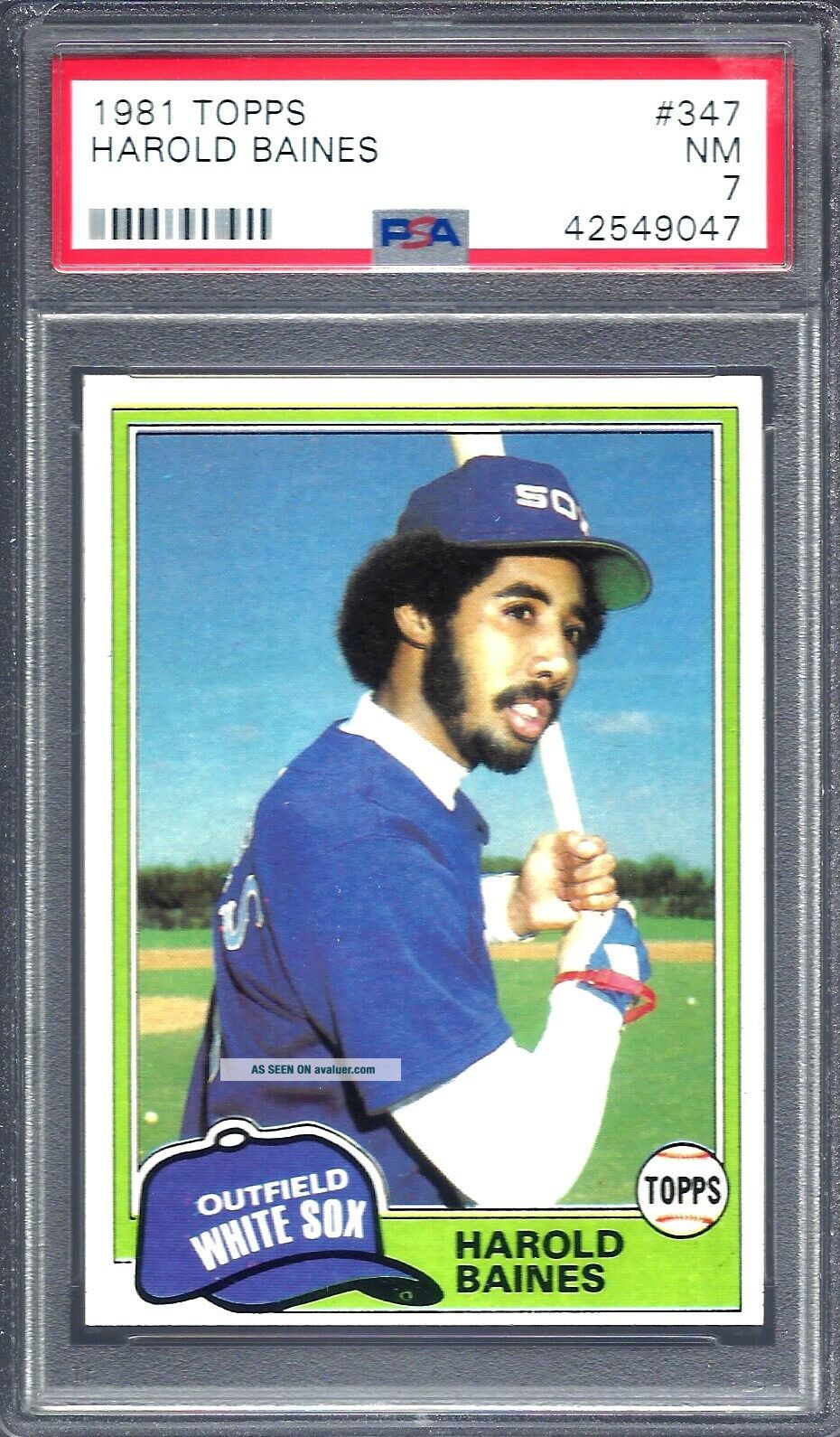 1981 TOPPS HAROLD BAINES 347 PSA 7 NM (9047) | #6040670