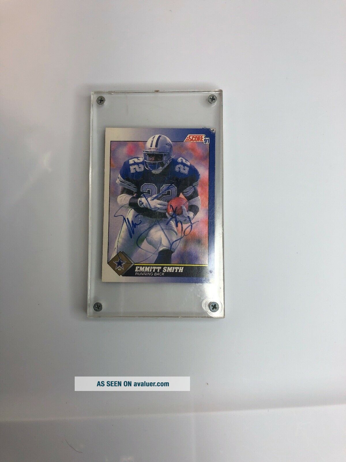 Emmitt Smith Autographed Football Card Dallas Cowboys | #6077424