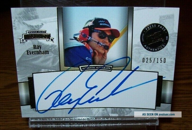 RAY EVERHAM 2012 PRESS PASS LEGENDS RACING AUTOGRAPH CARD 025/150 MADE ...