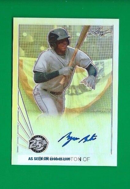 BYRON BUXTON AUTOGRAPH 2015 LEAF ON CARD AUTO Signed TWINS | #6099259