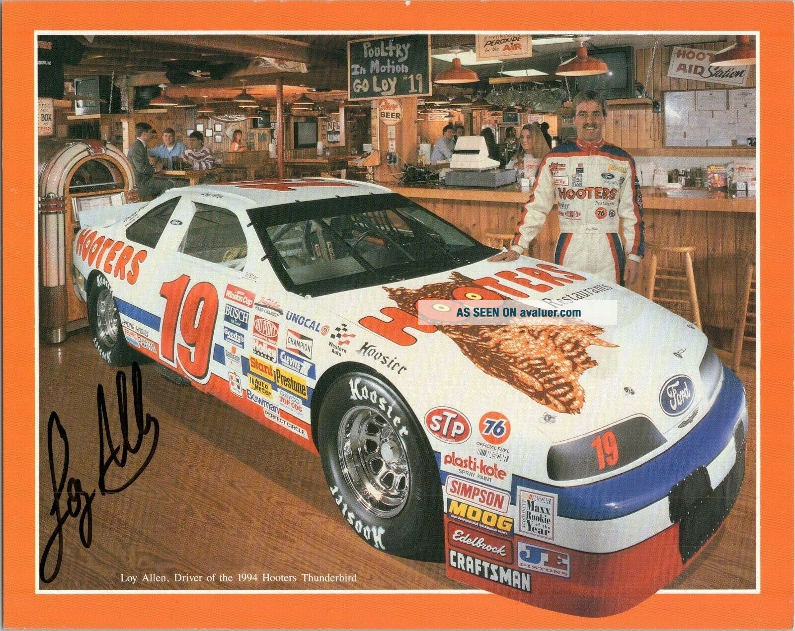NASCAR Loy Allen Signed Hero Post Card Auto Hooters Racing | #6152382