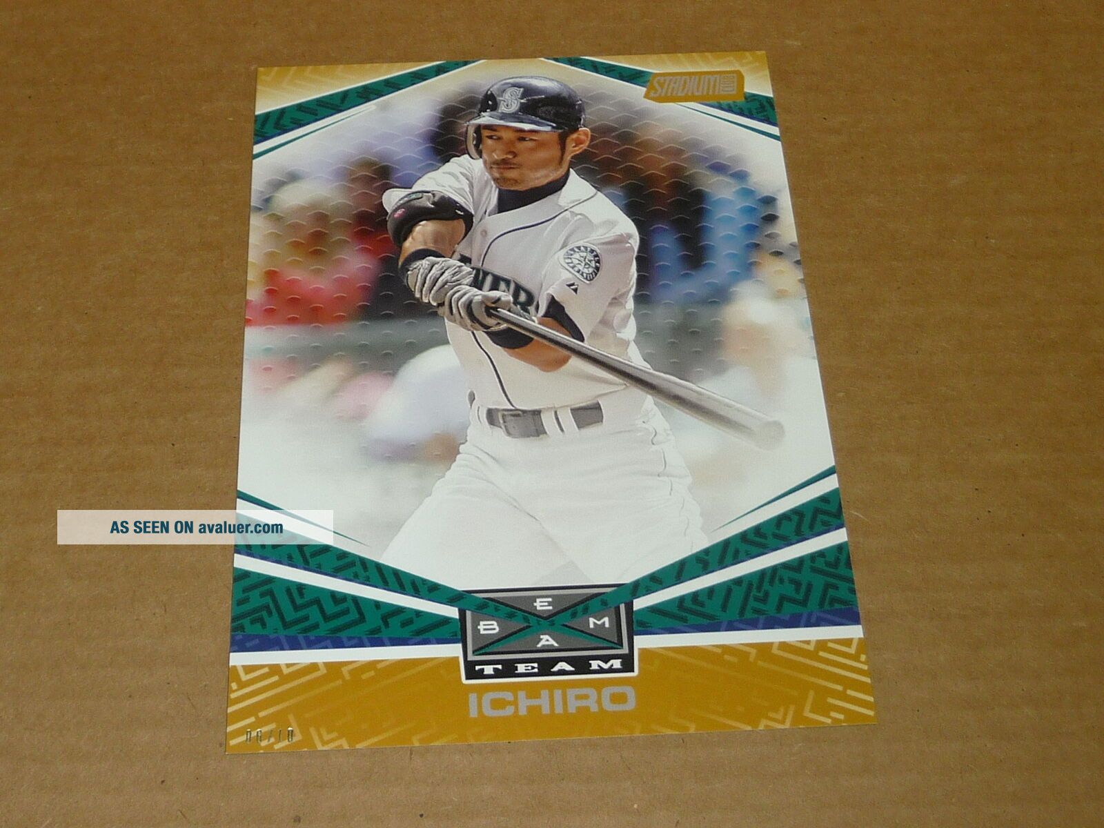 2019 Topps Stadium Club BEAM TEAM JUMBO 5 X 7 GOLD 06/10 ICHIRO ...