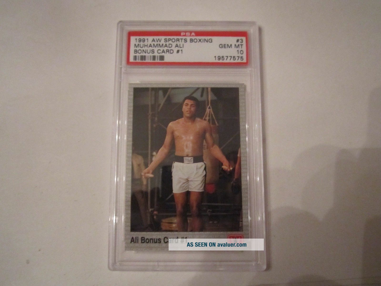 1991 MUHAMMAD ALI BONUS CARD BOXING CARD 3 PSA GRADED 10 AW SPORTS ...