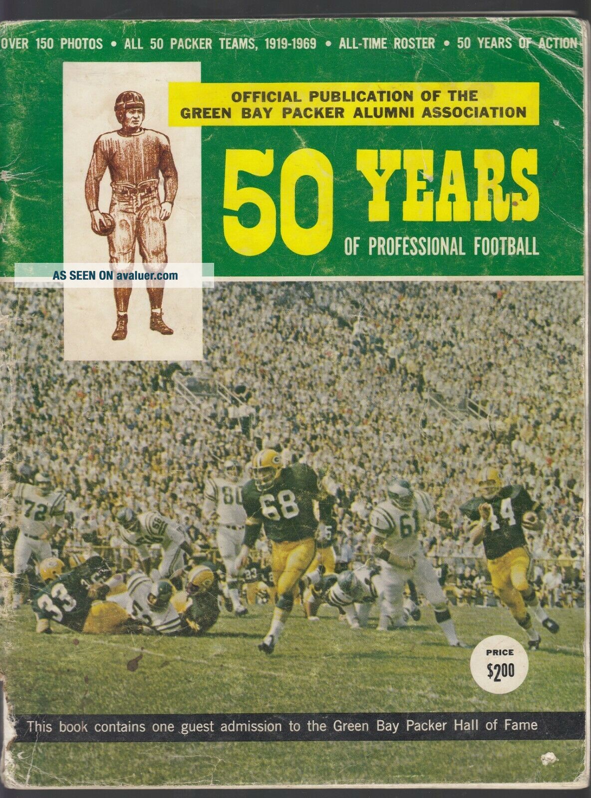 1969 Green Bay Packers 50 Years Of Professional Football Yearbook ...