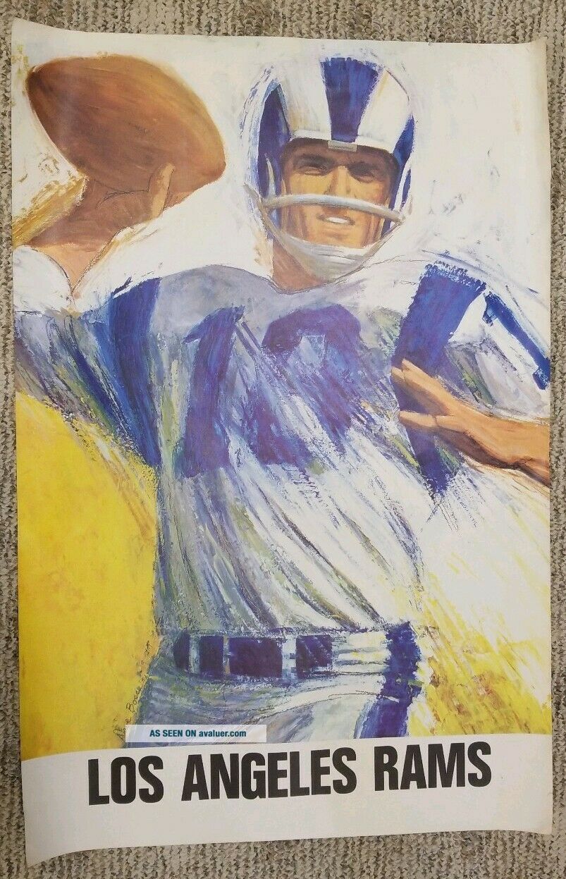 1960 ' S LOS ANGELES RAMS DAVE BOSS CLASSIC NFL VINTAGE POSTER | #6269902
