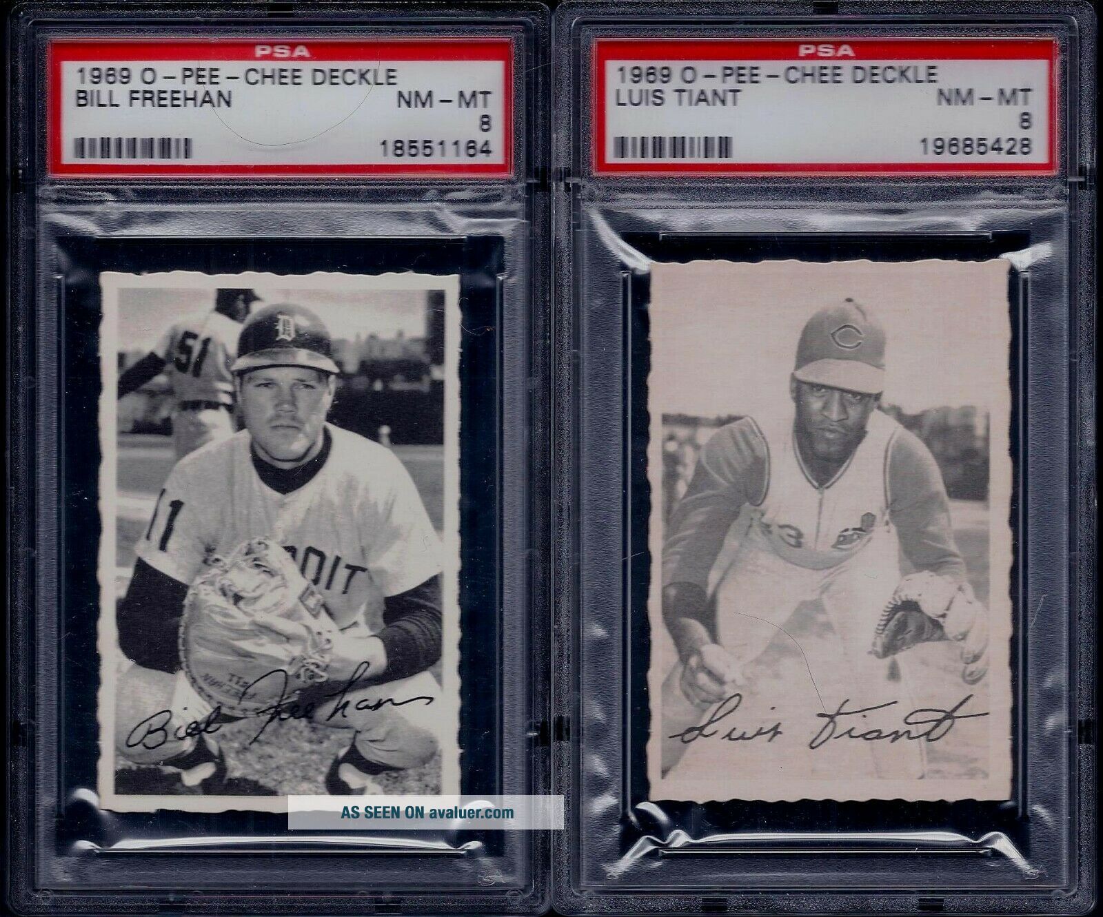 PSA 8 1969 OPC O - Pee - Chee By Topps Deckle Edge Luis Tiant Cleveland ...