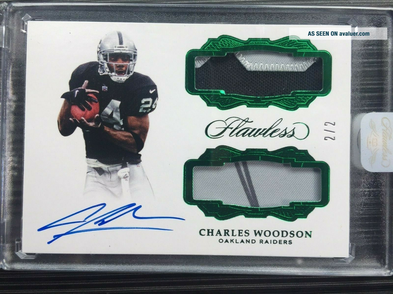 Charles Woodson 2017 Panini Flawless Dual Patch Auto 2/2 On Card ...