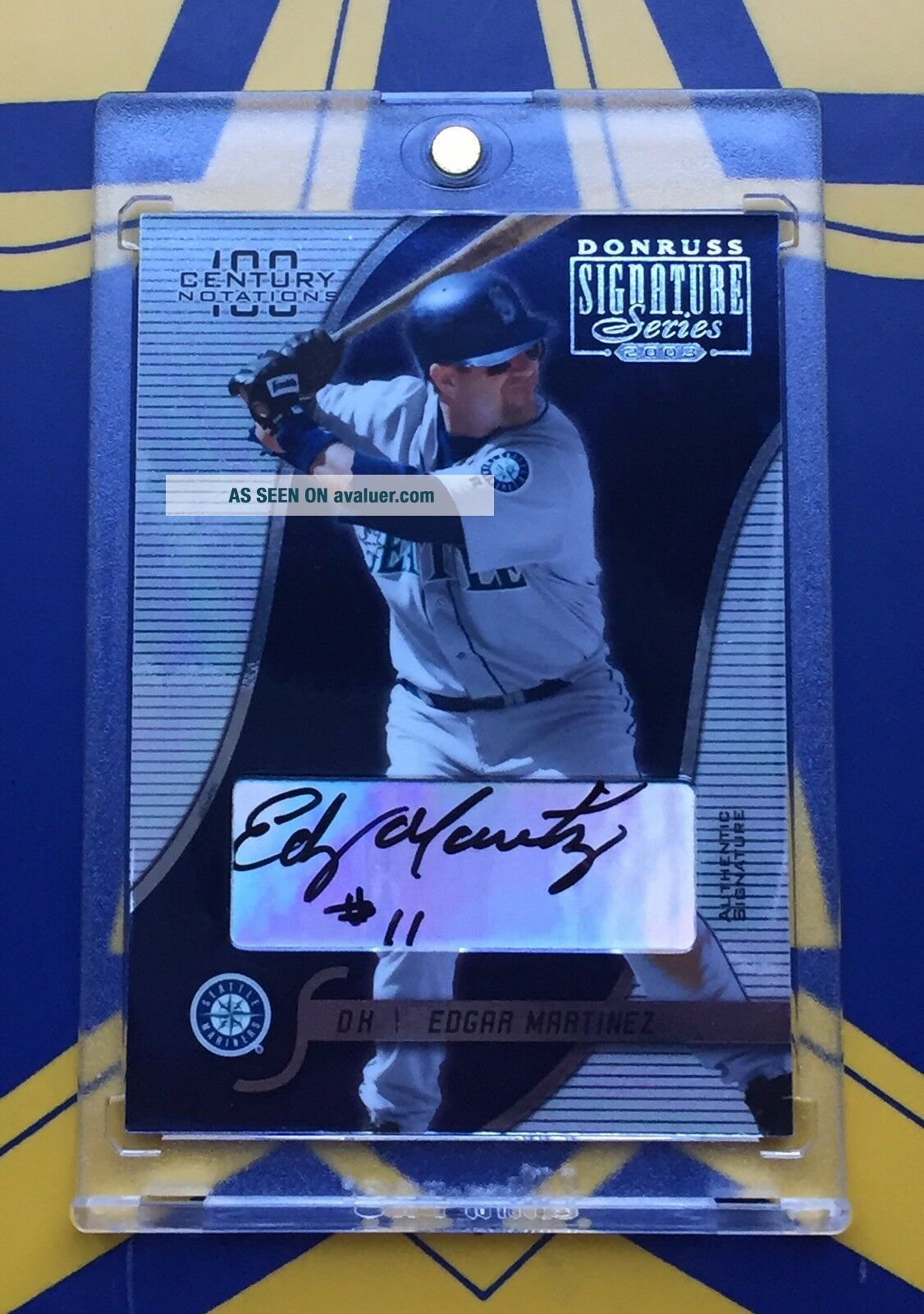 Edgar Martinez 2003 Donruss Signature Century Notations AUTO AUTOGRAPH ...