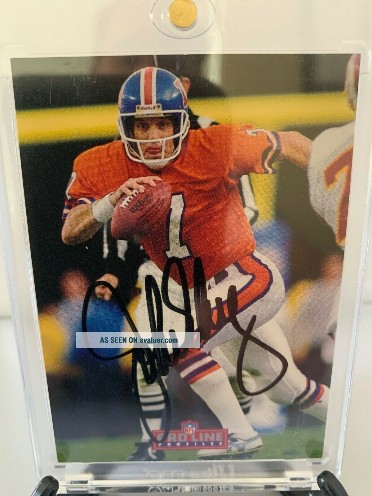 1992 Pro Line Profiles John Elway AUTO On Card Autograph HOF W/ NFL ...