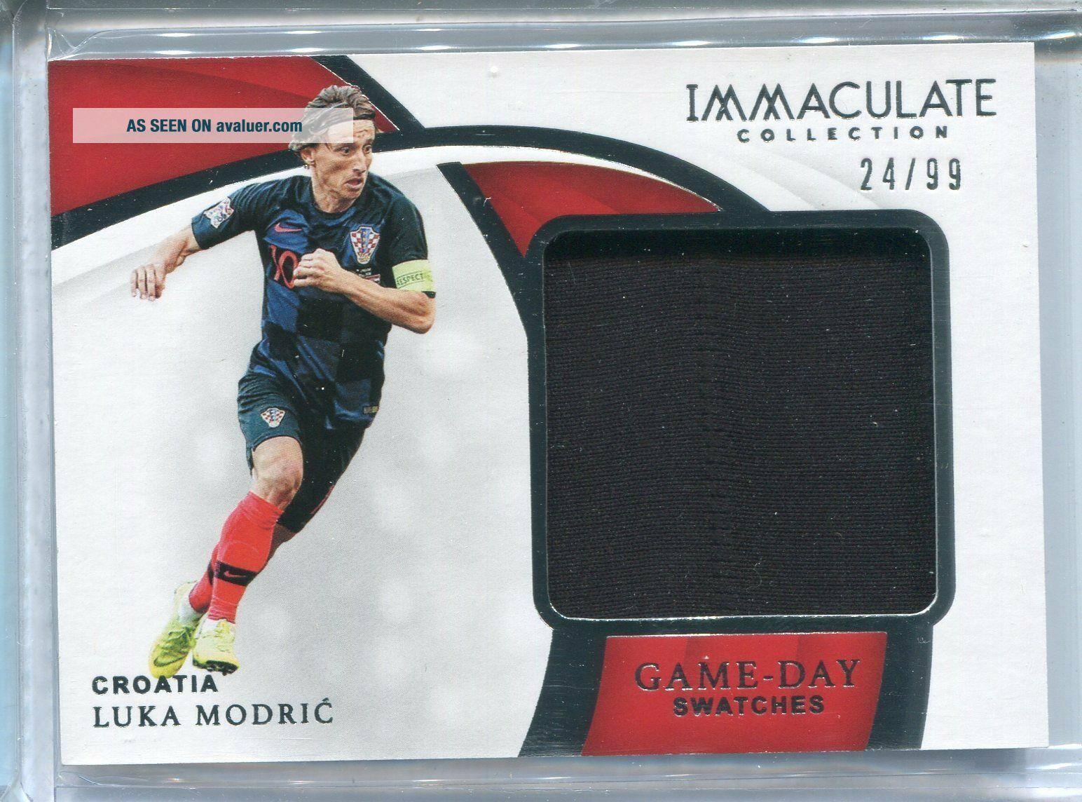 2018 - 19 Immaculate Luka Modric Game - Day Swatches GU JERSEY RELIC 24 ...