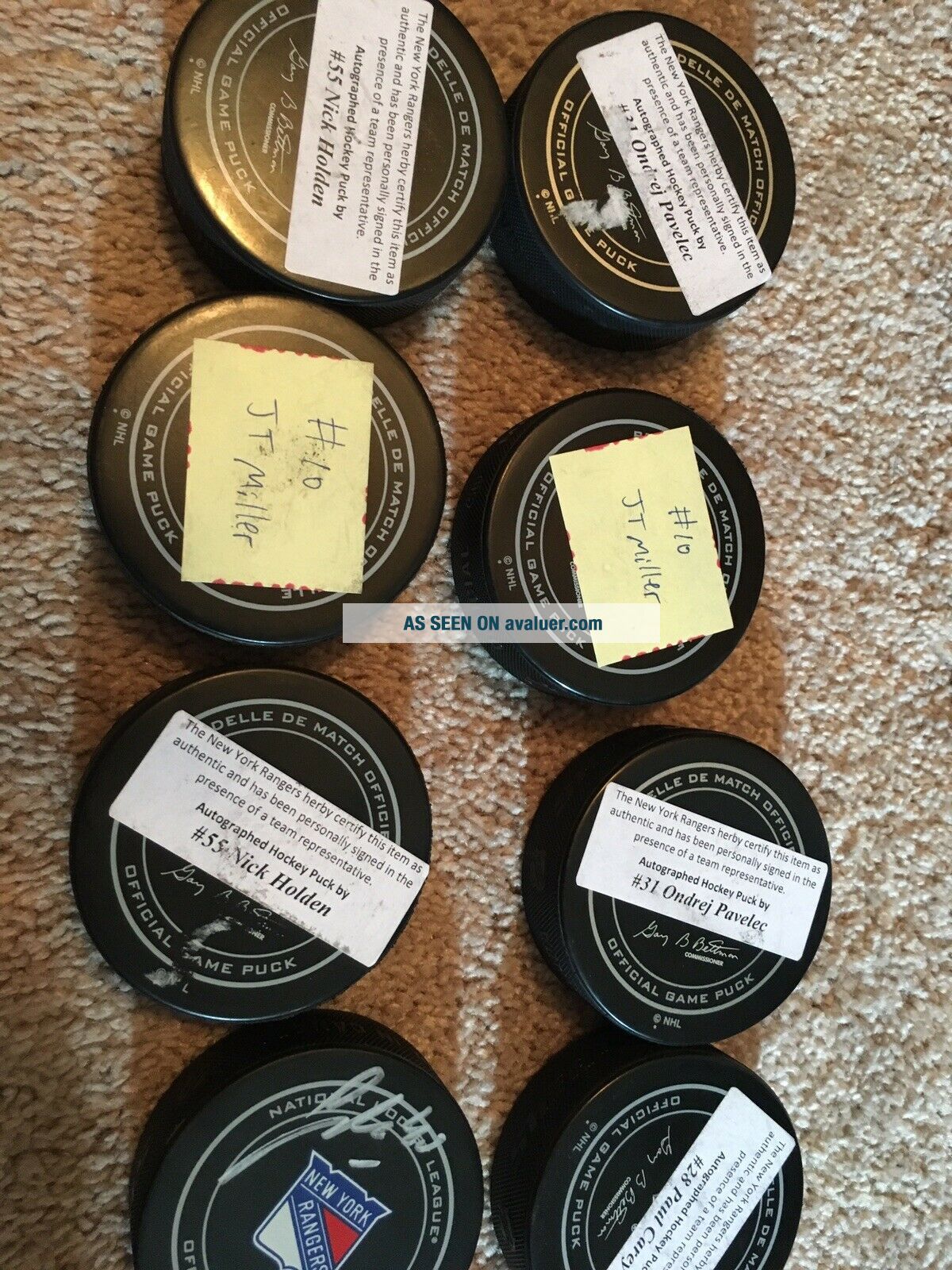 York Rangers NHL Official Signed/autographed Pucks (All Pucks) | #6431104