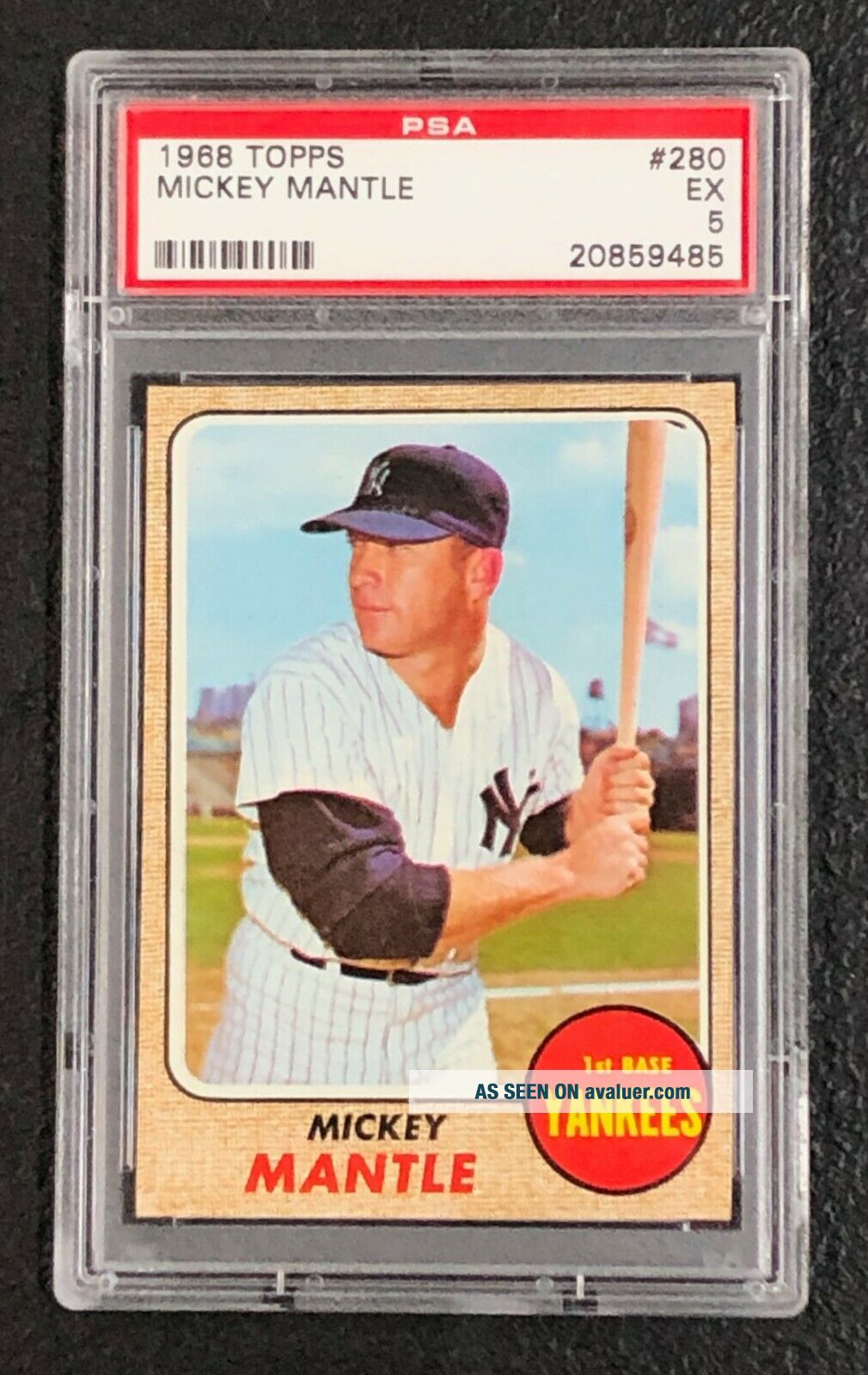 York Yankees Mickey Mantle 1968 Topps 280 PSA Ex 5 Well Centered | #6386064