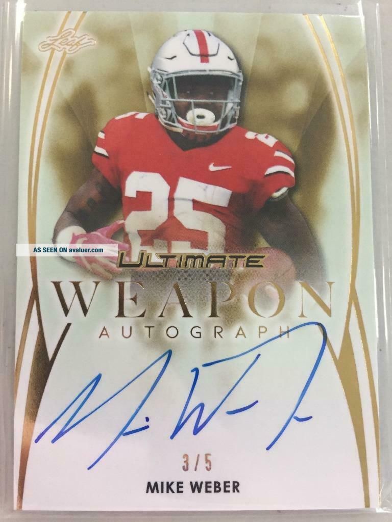 Mike Weber 2019 Leaf Ultimate Auto Autograph RC Ohio State 3/5 C87 ...