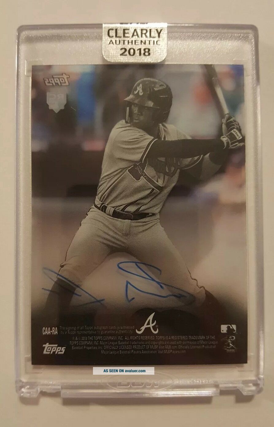 2018 Topps Clearly Authentic Ronald Acuna Auto CAA - RA. Atlanta Braves ...