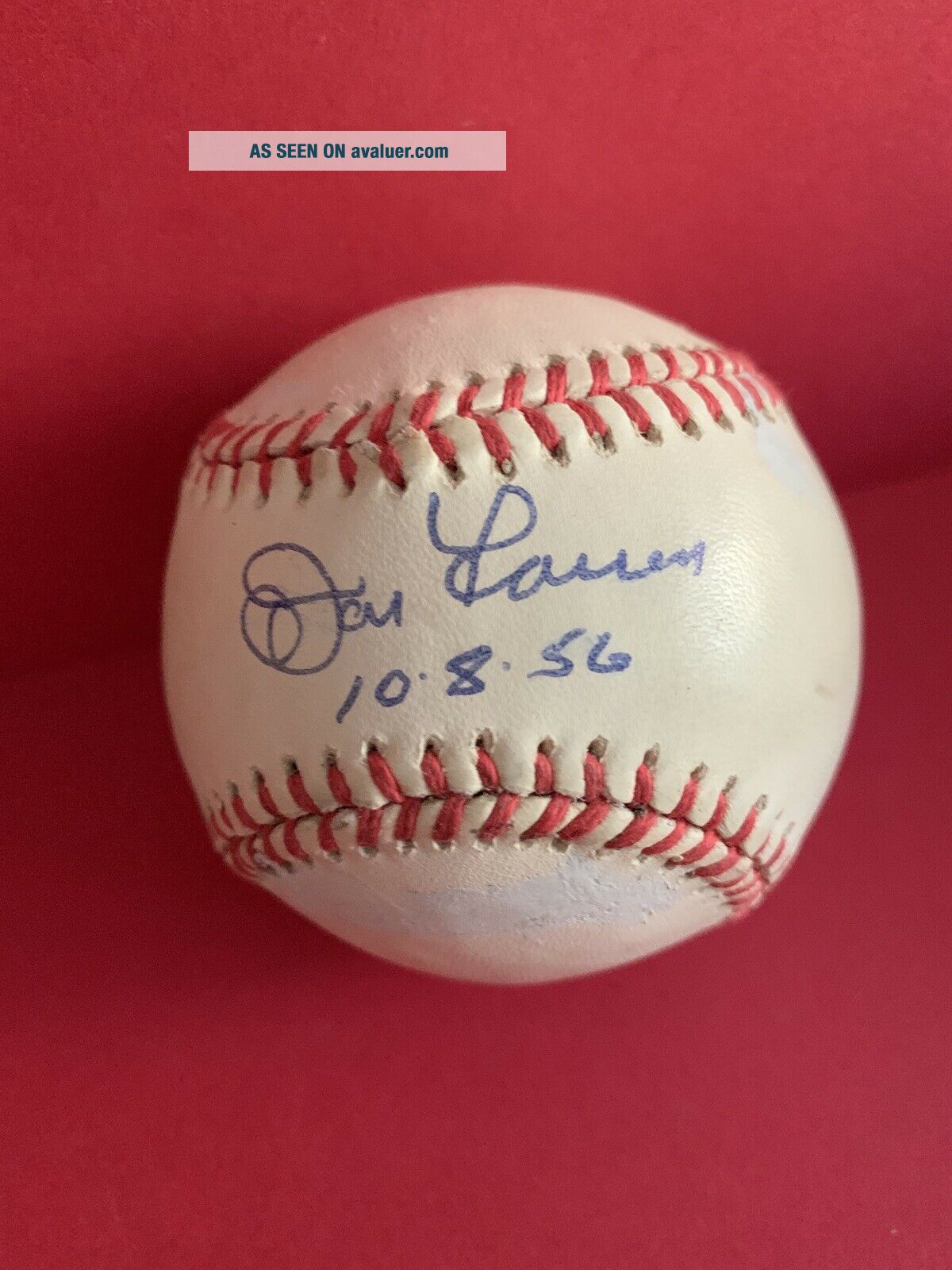 10/8/56 NY Yankees Don Larsen World Series No - Hit Pitcher Signed AL ...