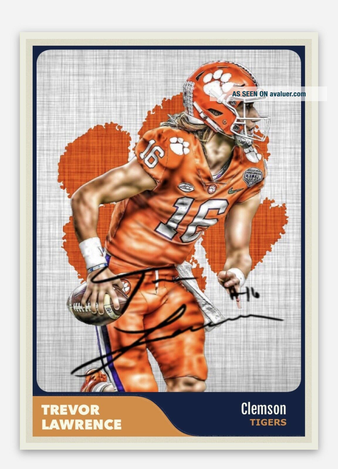Trevor Lawrence Clemson Tigers 2019 National Champion Custom Autograph ...