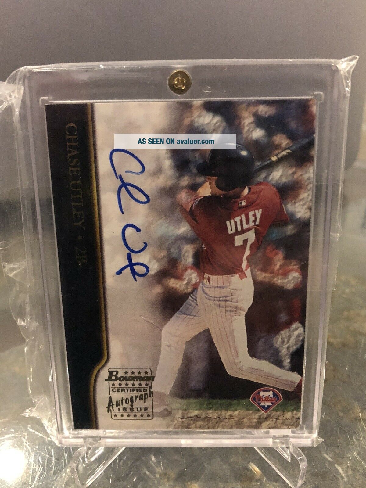 2002 Bowman Certified Autograph Issue Chase Utley Rookie Auto | #6478988