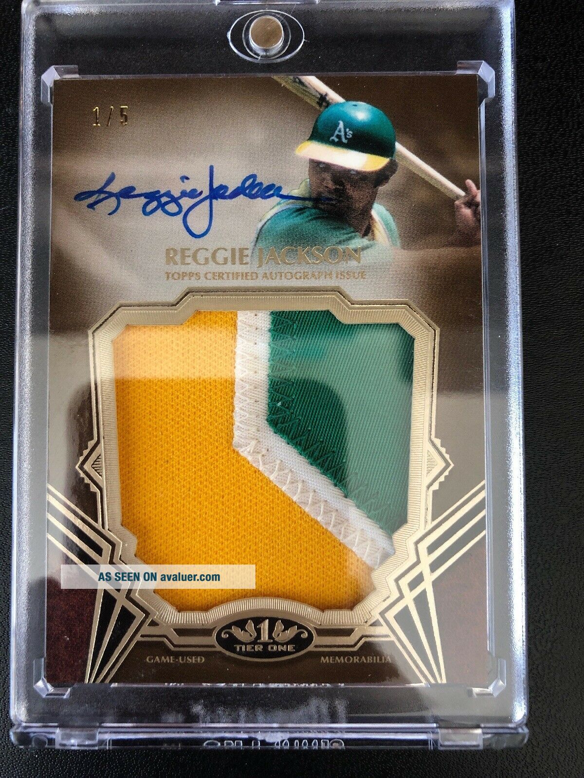 2019 Topps Tier One - Reggie Jackson Patch - Autograph - MASSIVE PATCH ...