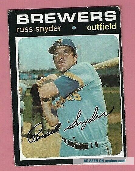 1971 TOPPS RUSS SNYDER BASEBALL CARD HIGH 653 | #6489901
