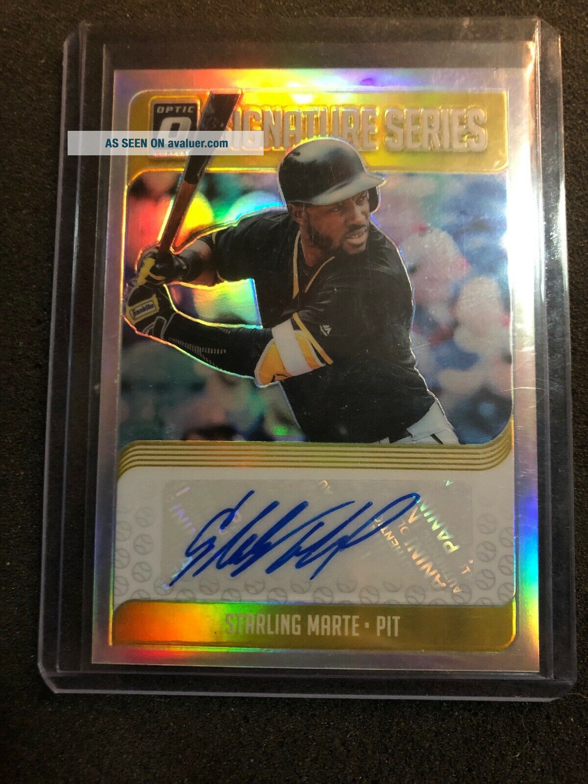 2018 Donruss Optic Signature Series Prizm Starling Marte Auto Pirates ...
