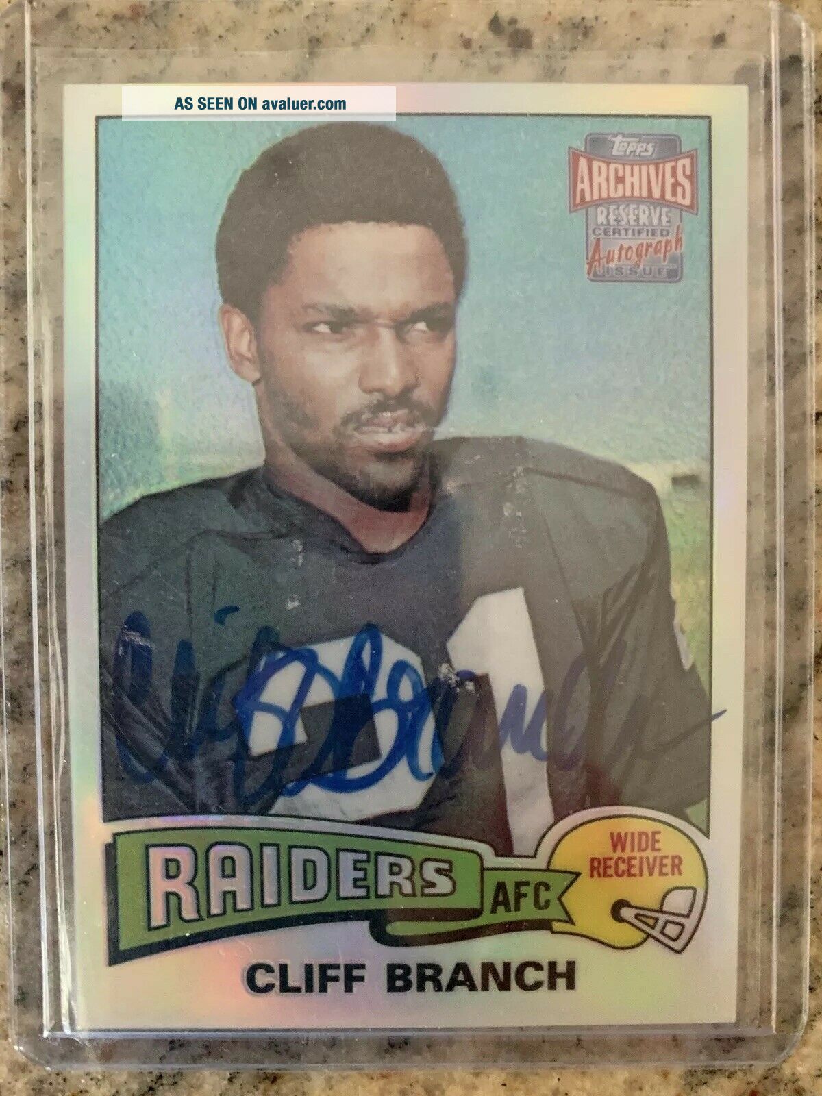 CLIFF BRANCH 2001 TOPPS ARCHIVES RESERVE REFRACTOR AUTO RAIDERS ...