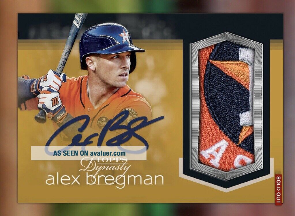 2018 Topps Bunt Alex Bregman Astros Dynasty Gold Sig Relic 10cc DIGITAL ...