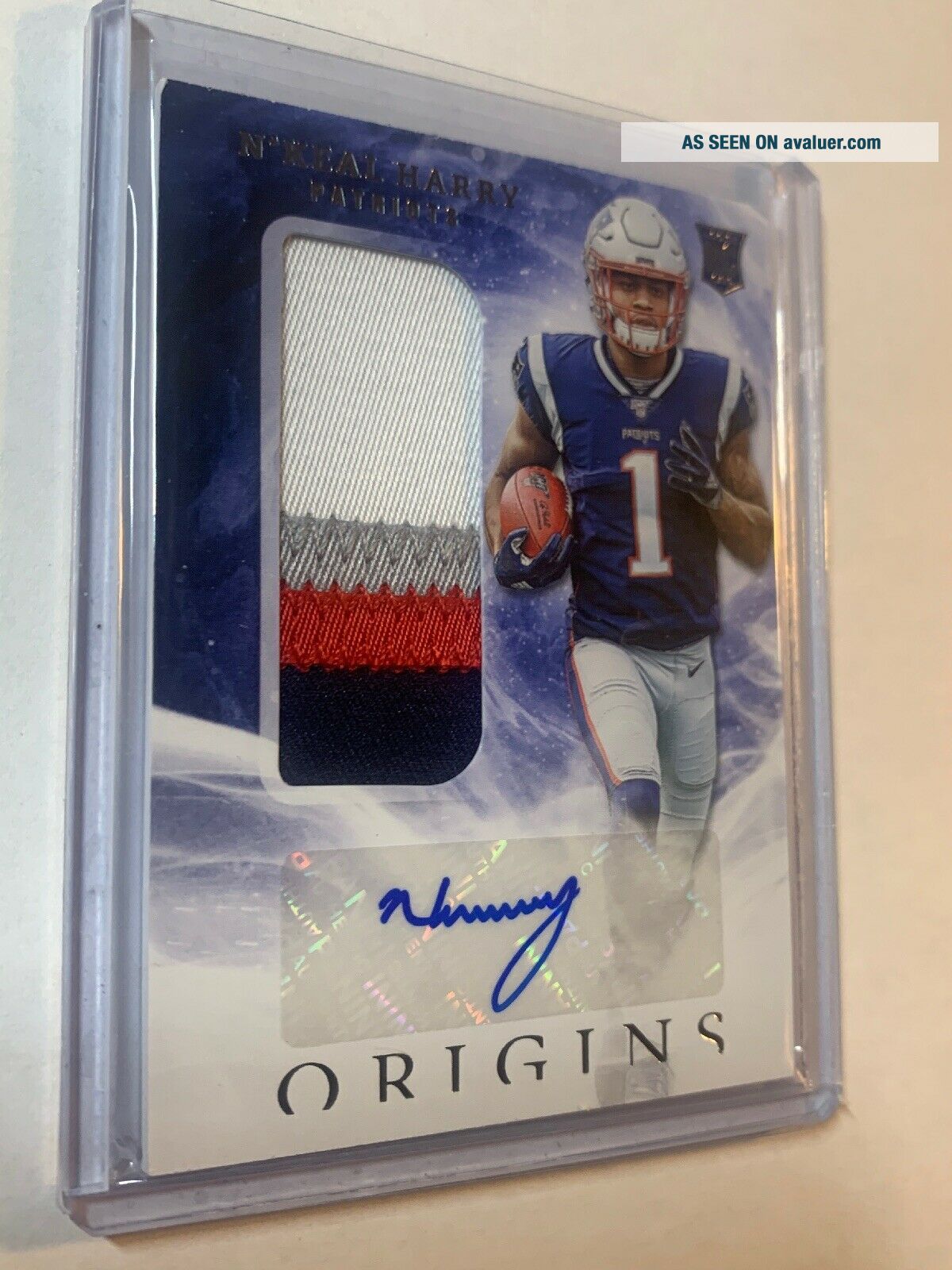 2019 Origins Football N’keal Harry RPA Auto 4 Color Jumbo Rc Patch ...