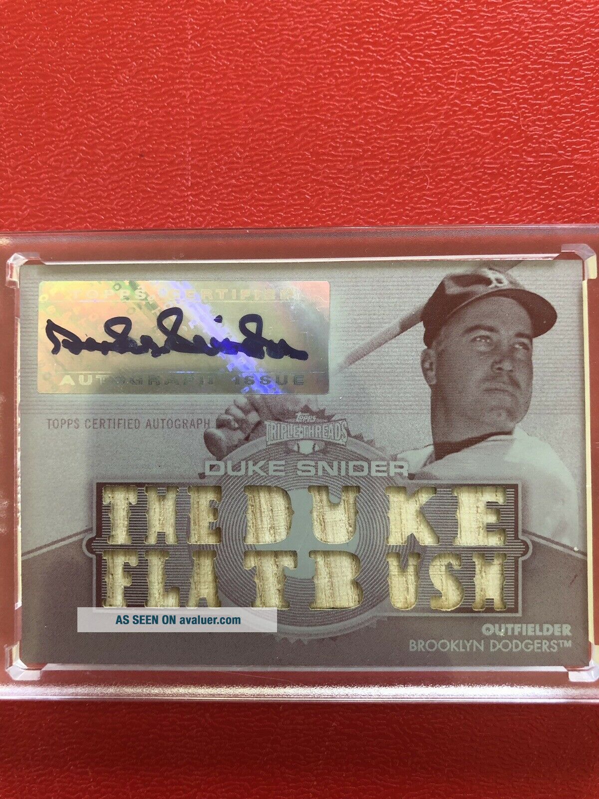 2012 Topps Triple Threads Duke Snider White Whale Autograph Bat Relic ...