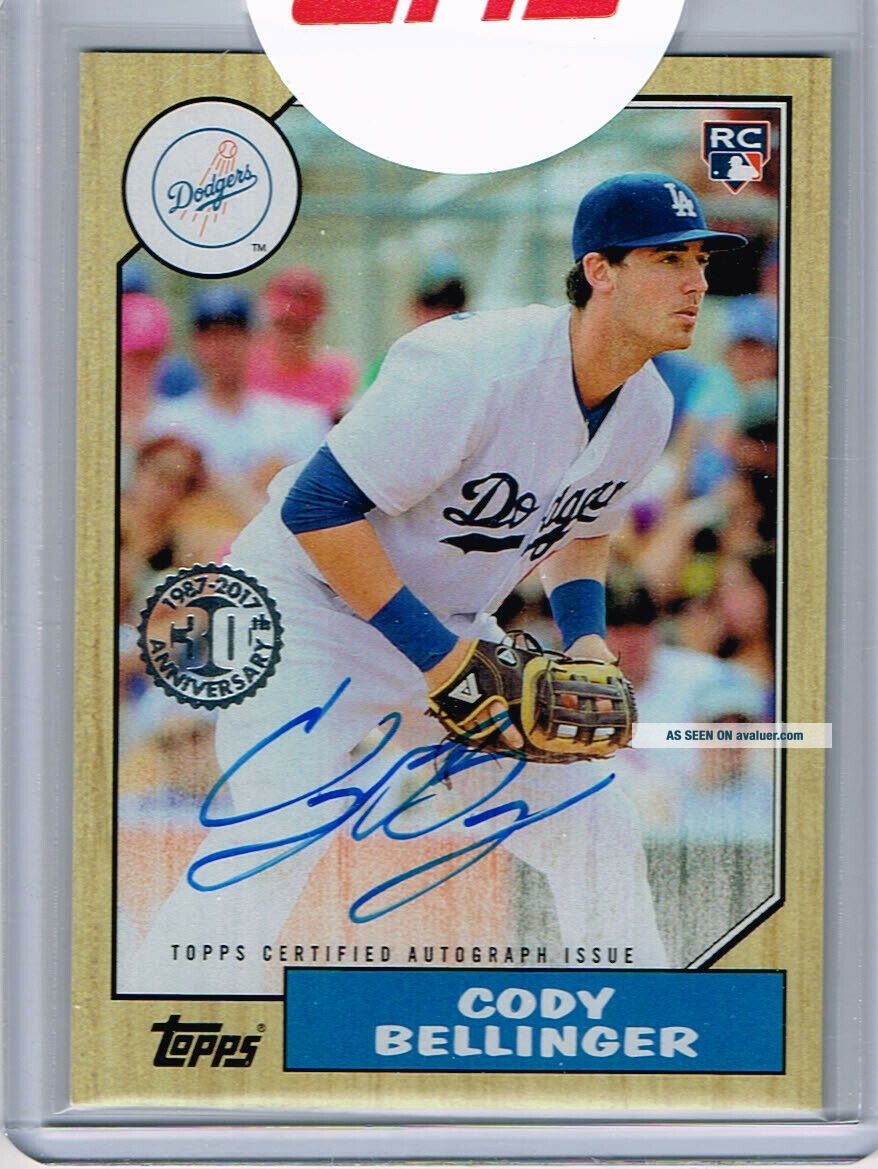 2017 TOPPS UPDATE 1987 STYLE CODY BELLINGER AUTO AUTOGRAPH RC DIRECT ...