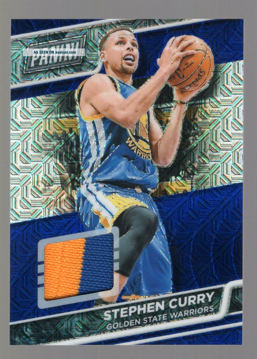STEPHEN CURRY 2016 PANINI THE NATIONAL VIP BLUE PRIZM PATCH 14/25 ...