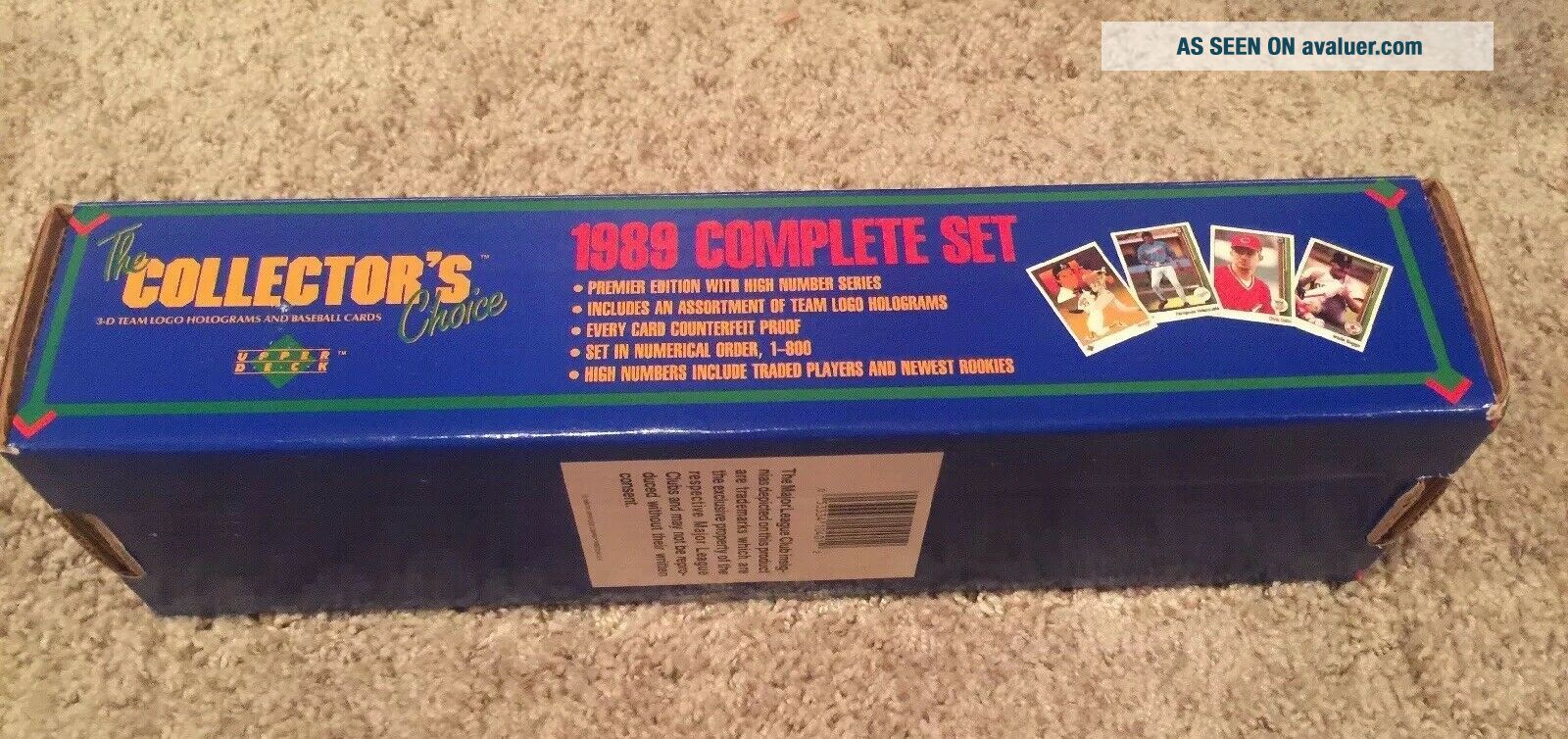 1989 Upper Deck Complete Factory Baseball Set Ken Griffey Jr. Rookie RC ...